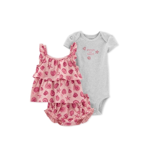 Carter's | Matching Sets | Carters Seashell Outfit Girls 3 Piece Set ...